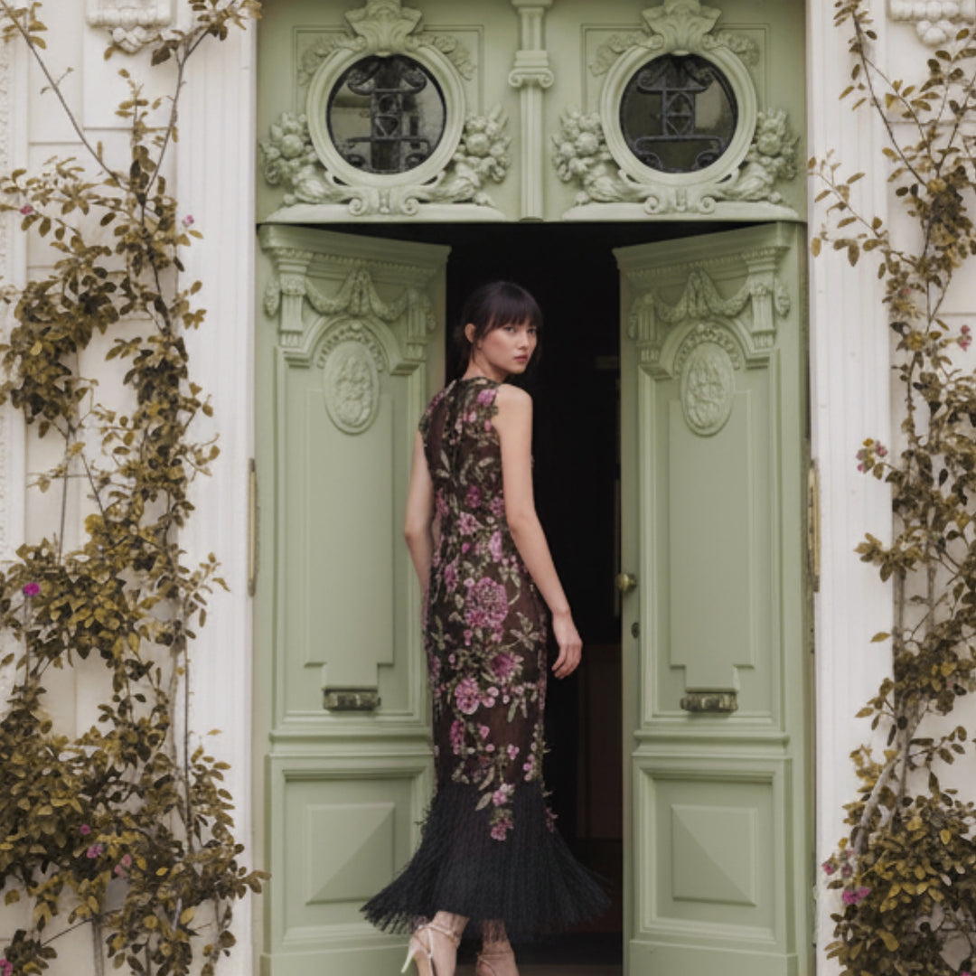 Printed Poplin Wrap Midi Dress – Marchesa